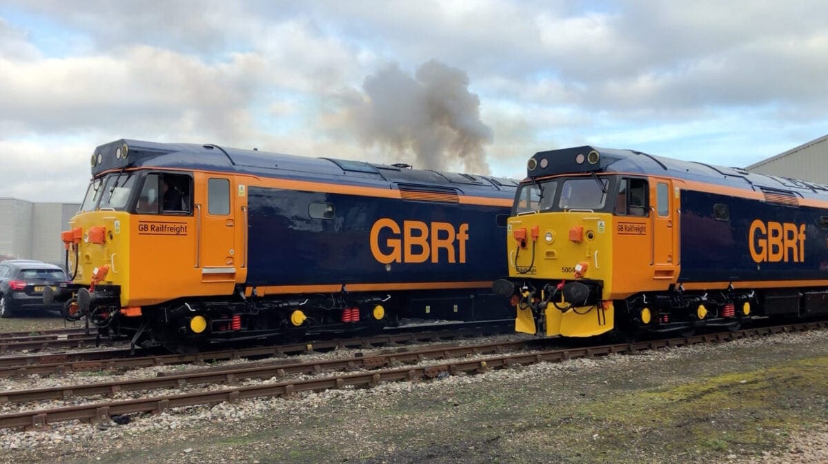 Video: Class 50 locomotives repainted in GB Railfreight colours | The ...